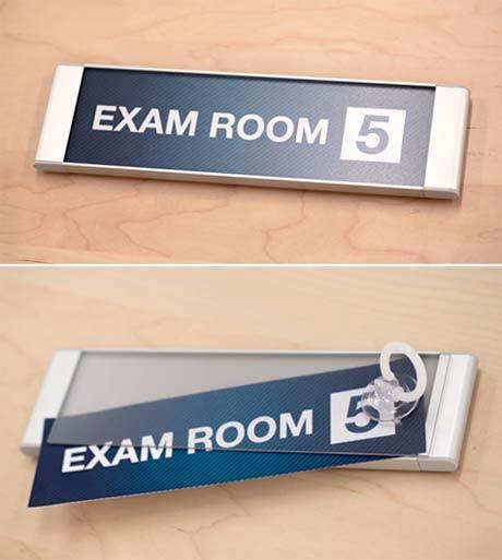 Satin Silver Wall & Door Signs - with Removable Lens (Inserts Sold Sep ...