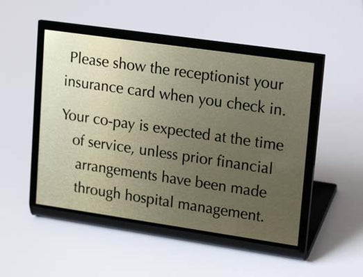 Custom Desk Signs & Name Plates for Medical, Dental, & Doctors Offices ...