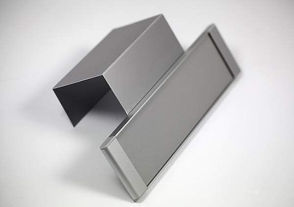 Satin Silver Cubicle/Workstation Sign - Removable Lens (Inserts Sold S ...